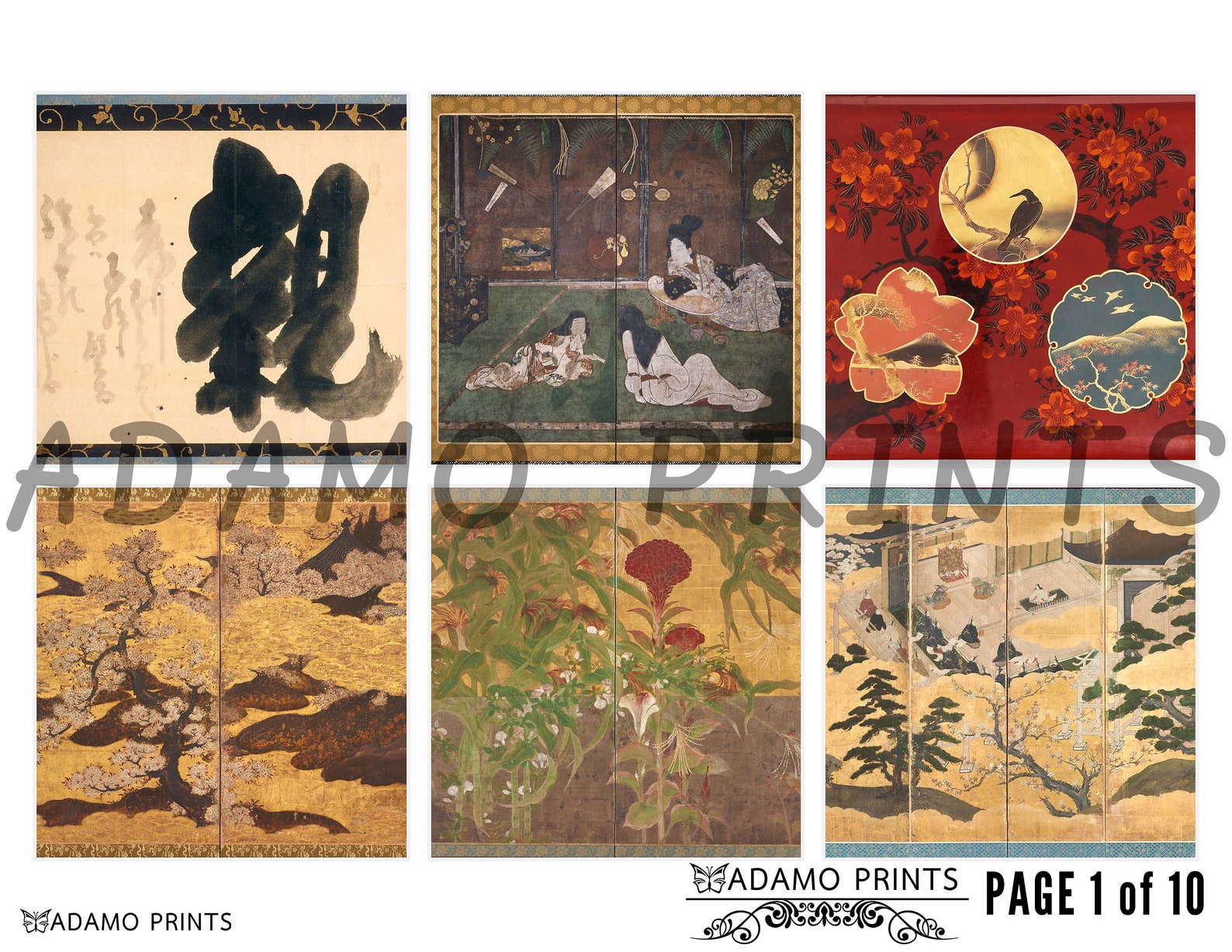 Retro Japanese Prints, Traditional Japan, Vintage Art, Digital Images ...