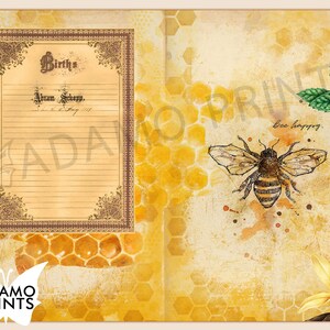 Honey Bee Journal Kit, Busy Bee, Beekeeper, Journal Page, Collage ...