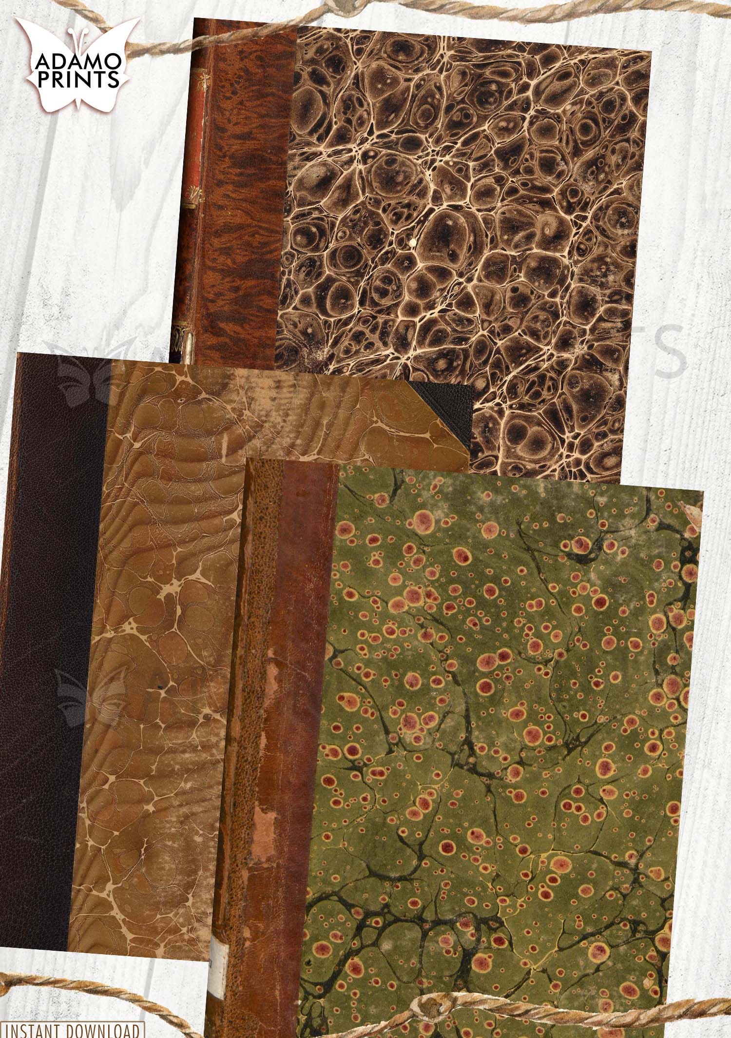 Distressed Marble Book Cover Texture, Grunge Digital Paper, Junk ...