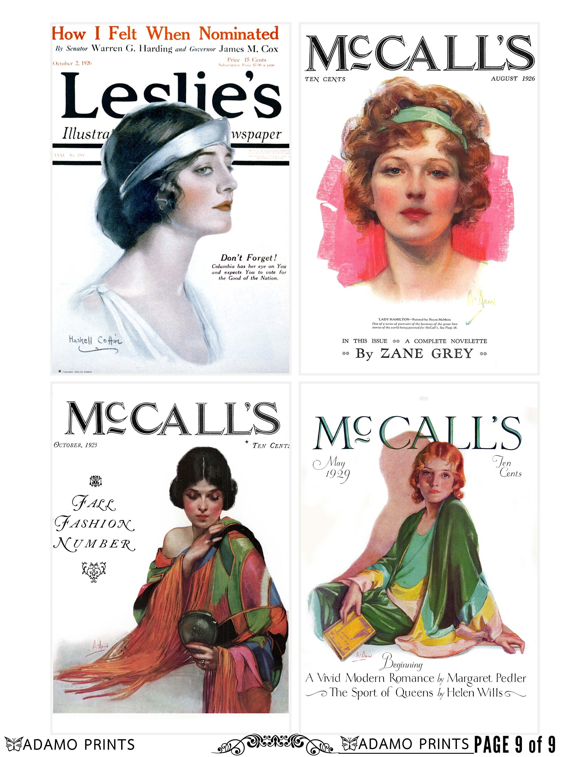 Beautiful Women Cover Set2 Vintage Images Women Digital | Etsy