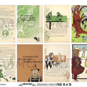 The Wonderful Wizard of Oz, Book Page, ATC, Children Digital Book ...