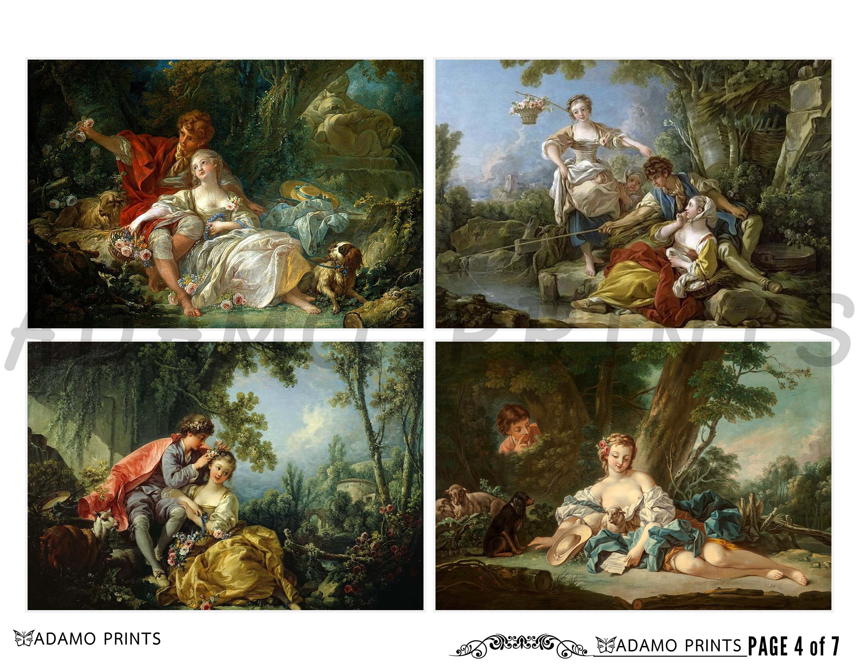 God Among Men, Renaissance Art, Rococo Art, Digital Print, Vintage Art ...