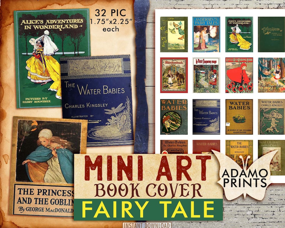 Mini Art - Fairy Tale Book Cover, Digial Images, Miniature Images ...