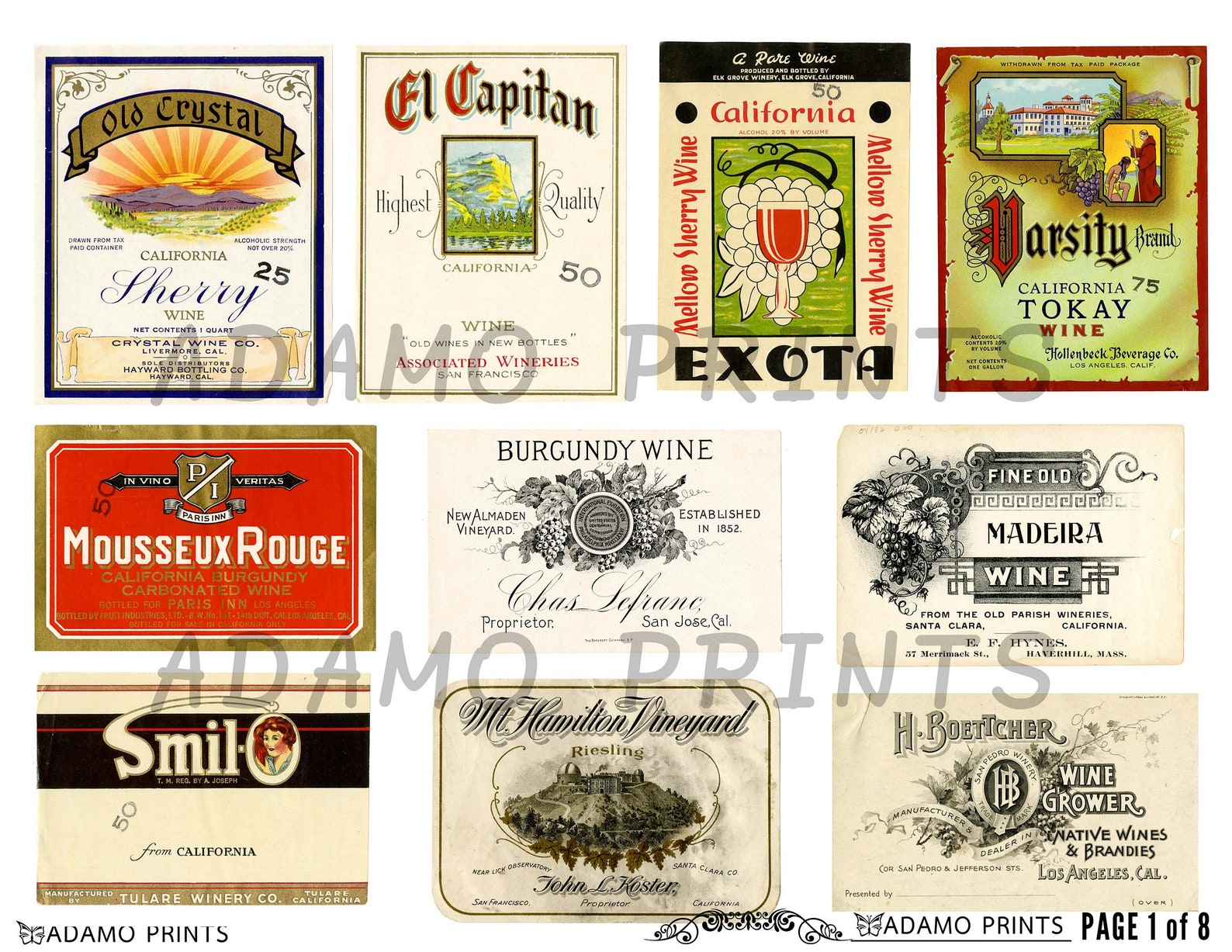 Vintage Label Vintage Crate Label Digital Labels Collage - Etsy