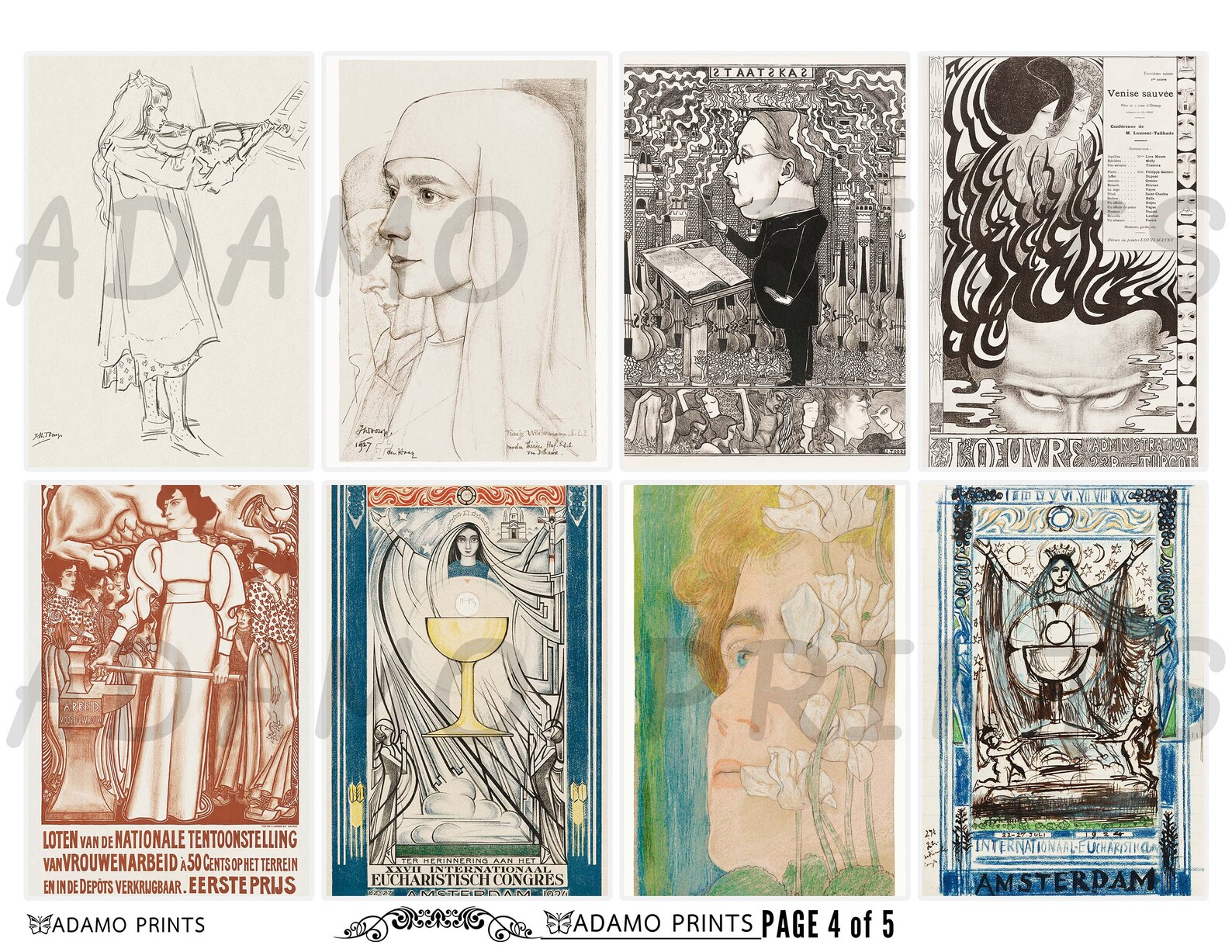 Art Nouveau by Jan Toorop Digital Classic Paintings - Etsy UK