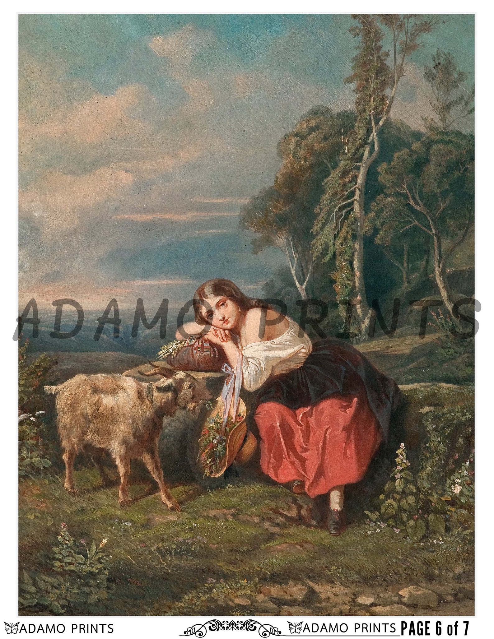 The Shepherd Victorian Digital Art Ephemera Art Collage | Etsy