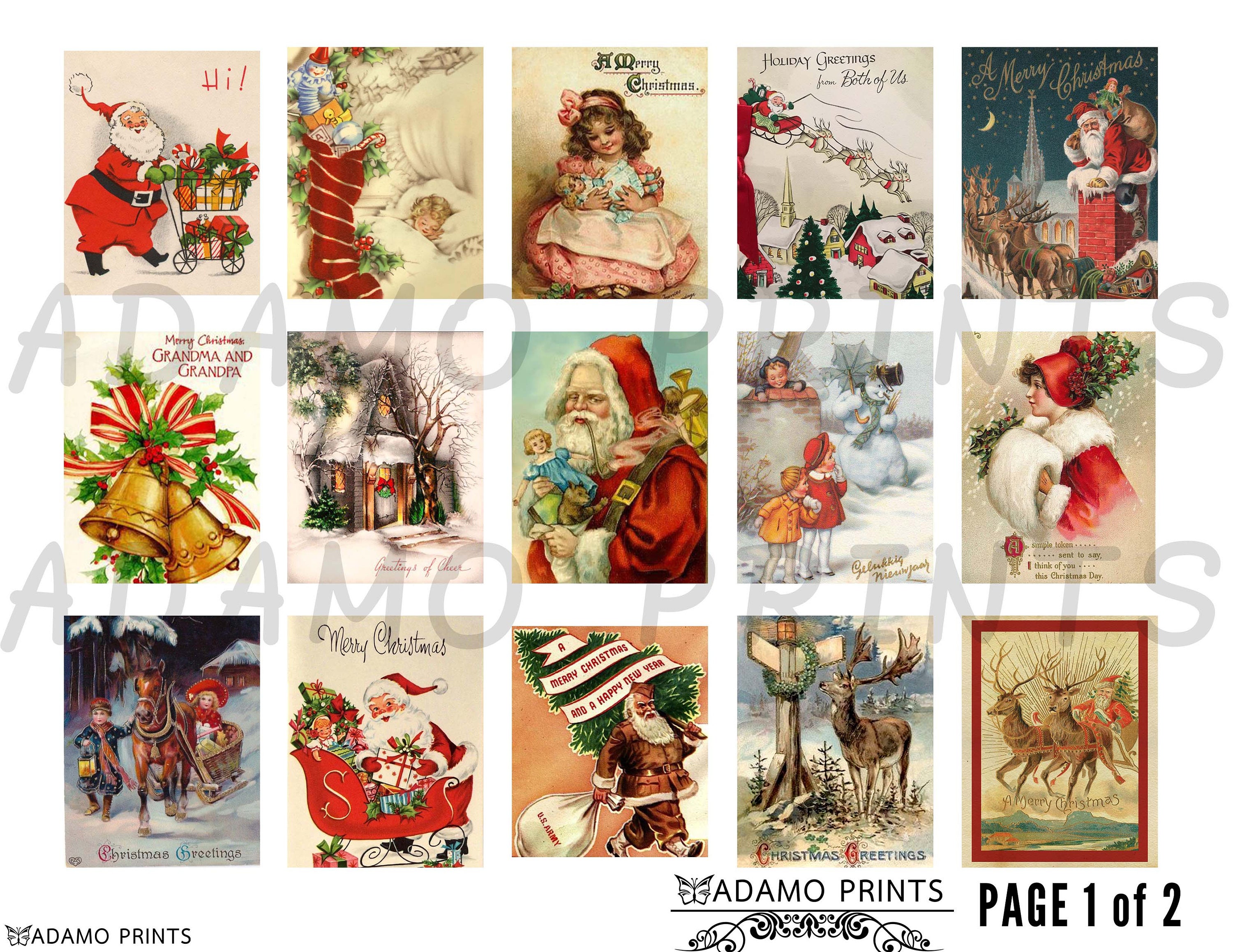 Mini Art Christmas Miniature Images December - Etsy