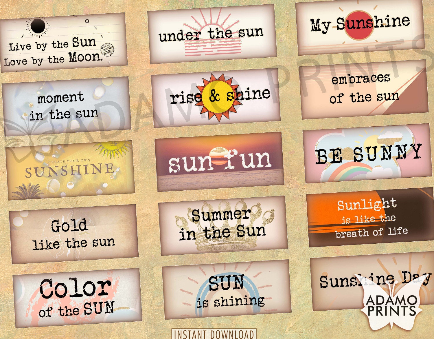 Sun Journal Words Junk Journaling Words Journal Prompts - Etsy