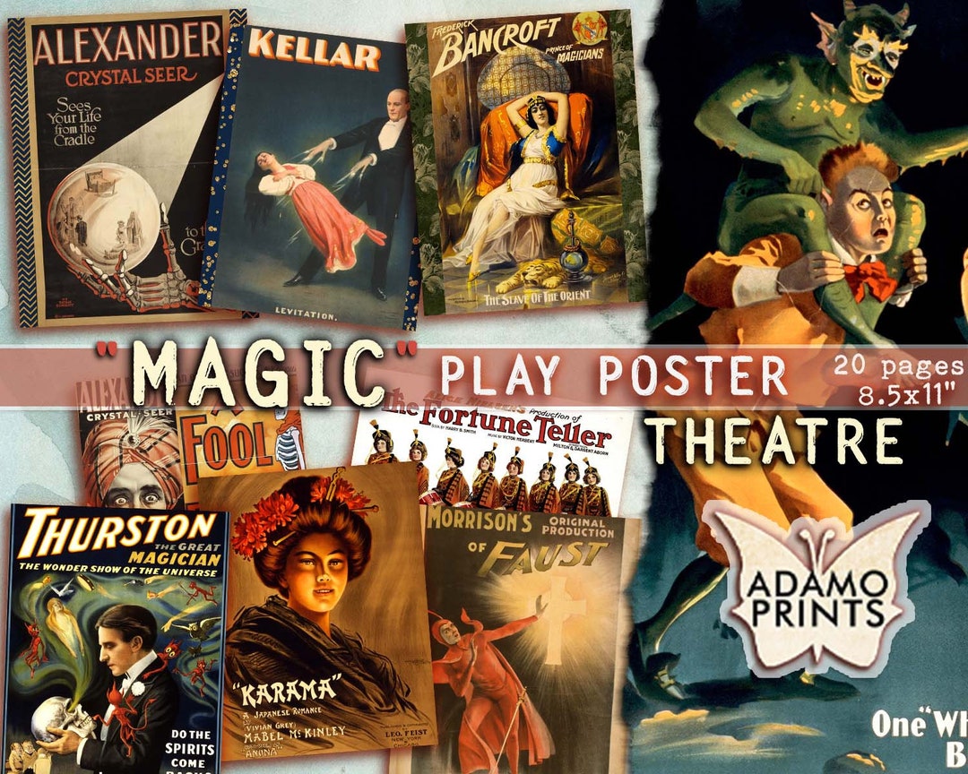Magic Theatre Play Poster, Superstition, Digital Images, Victorian Art ...