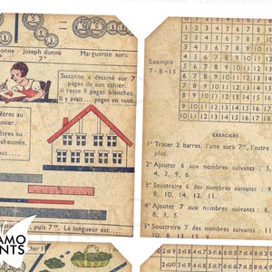 French Counting Number Set2, Journal Cards, Flash Cards, Digital Images ...