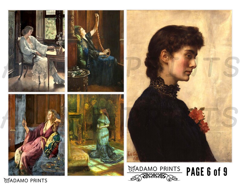 Pre-raphaelite Paintings Digital Images Victorian Art - Etsy