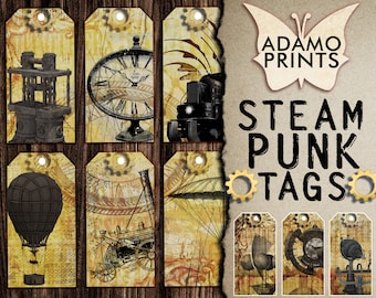 Steampunk Gift Tags - Etsy