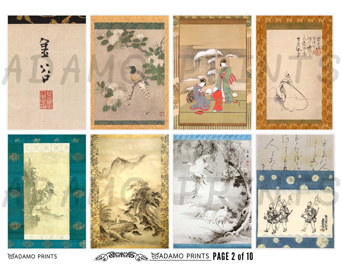 Retro Japanese Prints, Traditional Japan, Vintage Art, Digital Images ...