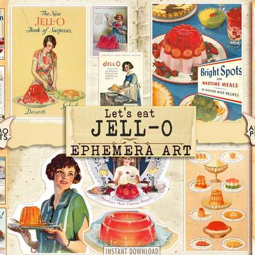 Jell-o America Dessert Jello Cookbook Recipe Vintage Images - Etsy