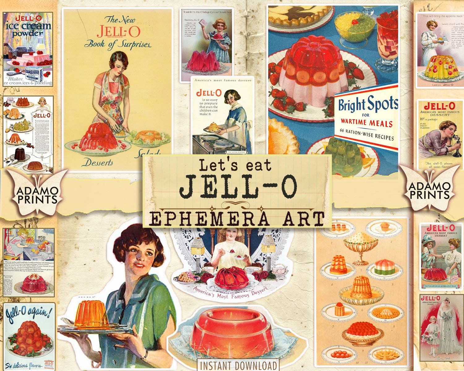 Let's Eat Jell-o America Dessert Jello Cookbook - Etsy