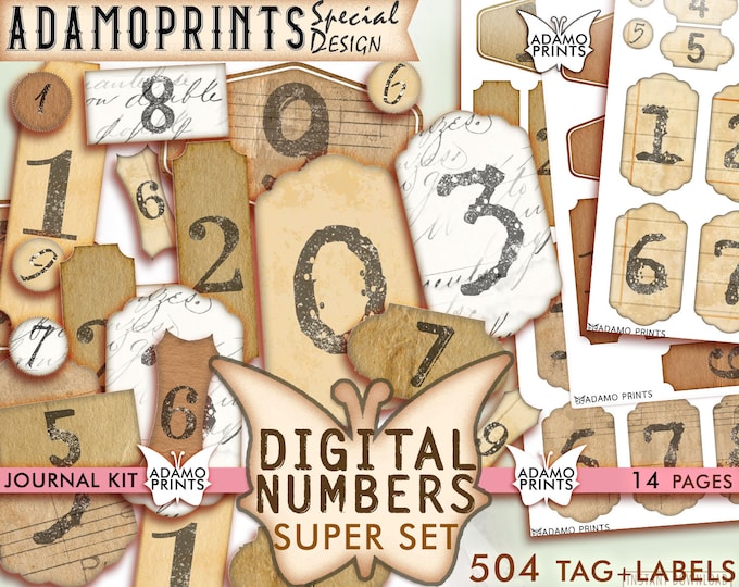 Number Labels, Classroom Calendar Numbers, Printable Number Labels ...