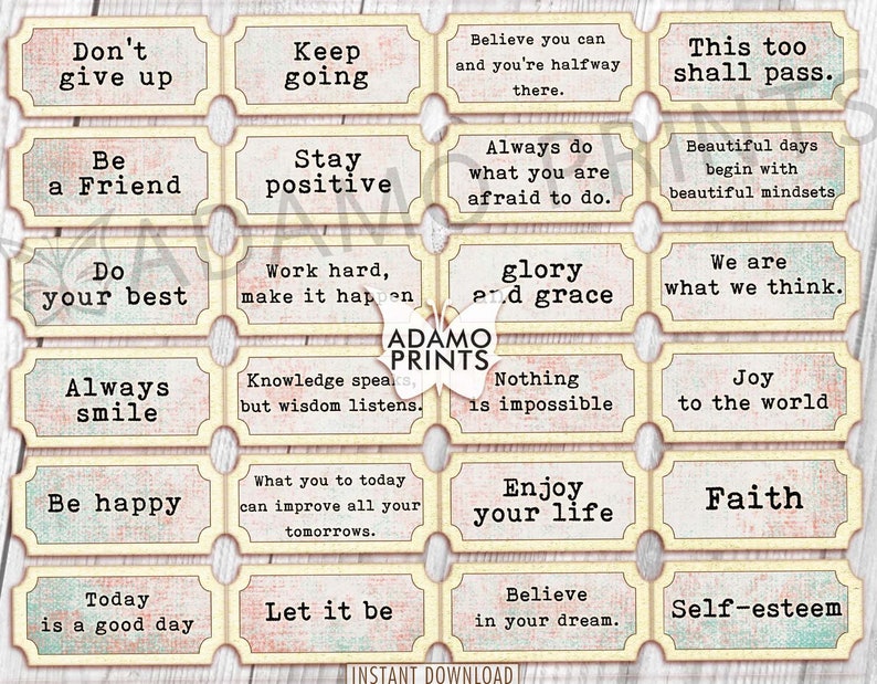 Wisdom Quote Journal Ticket Journal Words Junk Journaling - Etsy