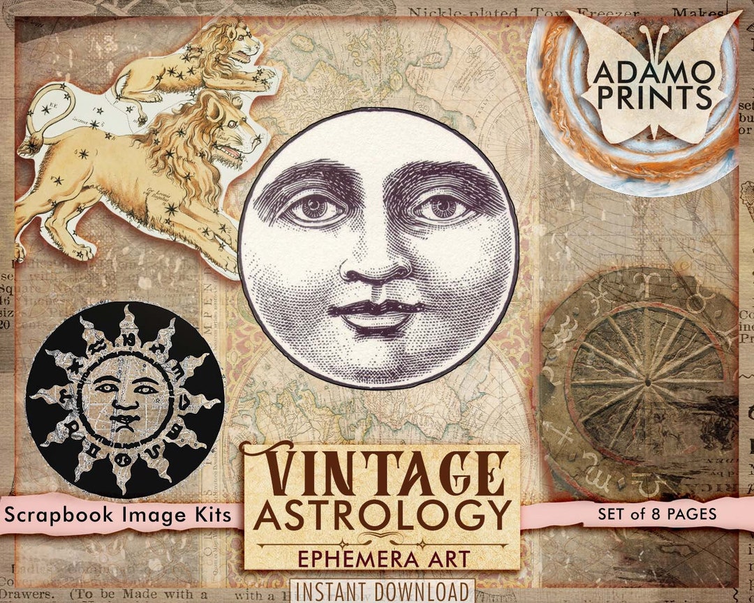 Vintage Astrology, Zodiac, Astronomy Digital Images, Vintage Art ...