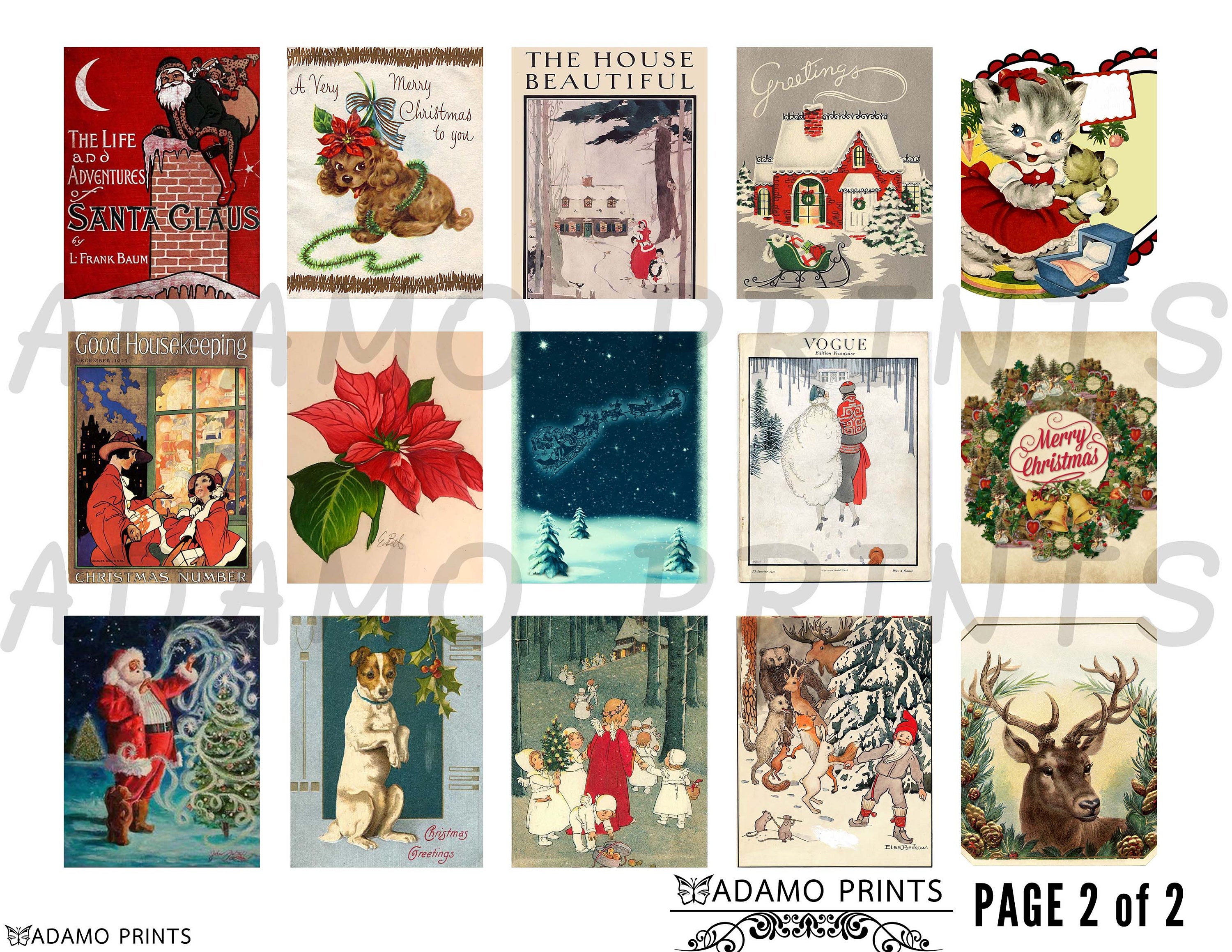 Mini Art Christmas Miniature Images December - Etsy