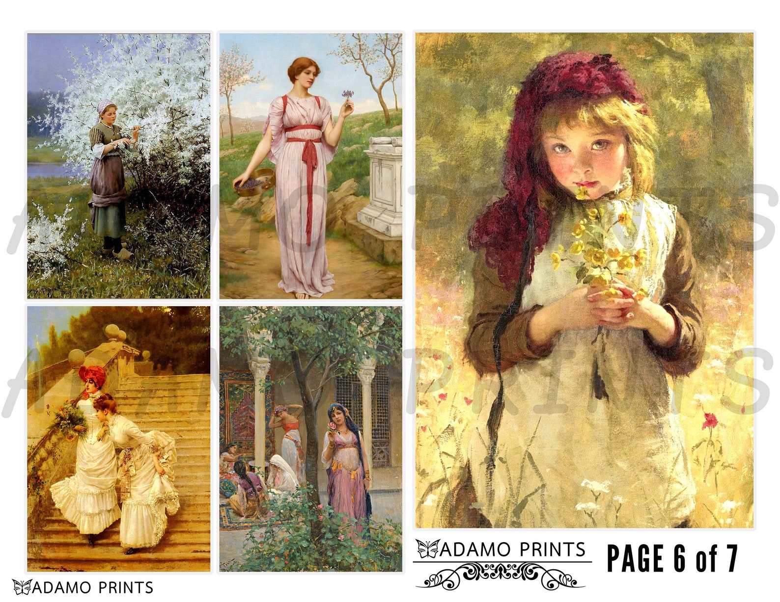 Flower Scent Women Digital Ephemera Classic Women Journal - Etsy