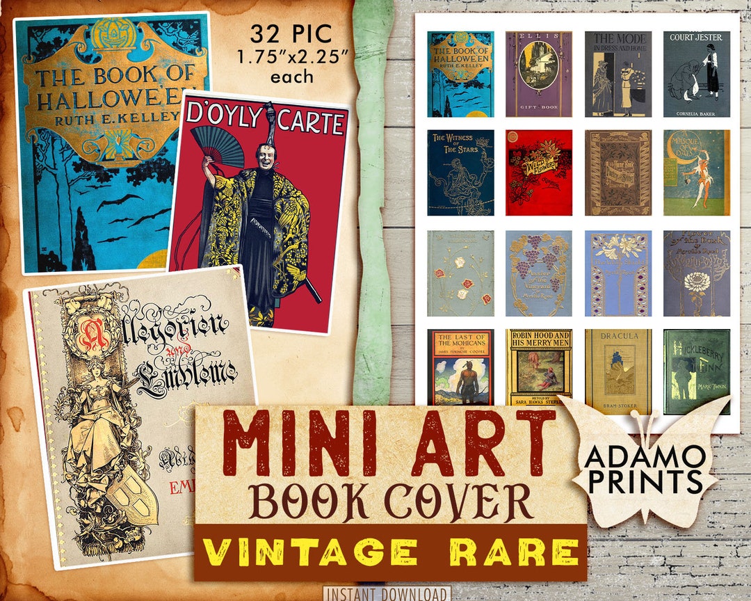 Mini Art - Vintage Rare Book Cover, Digial Images, Miniature Images ...