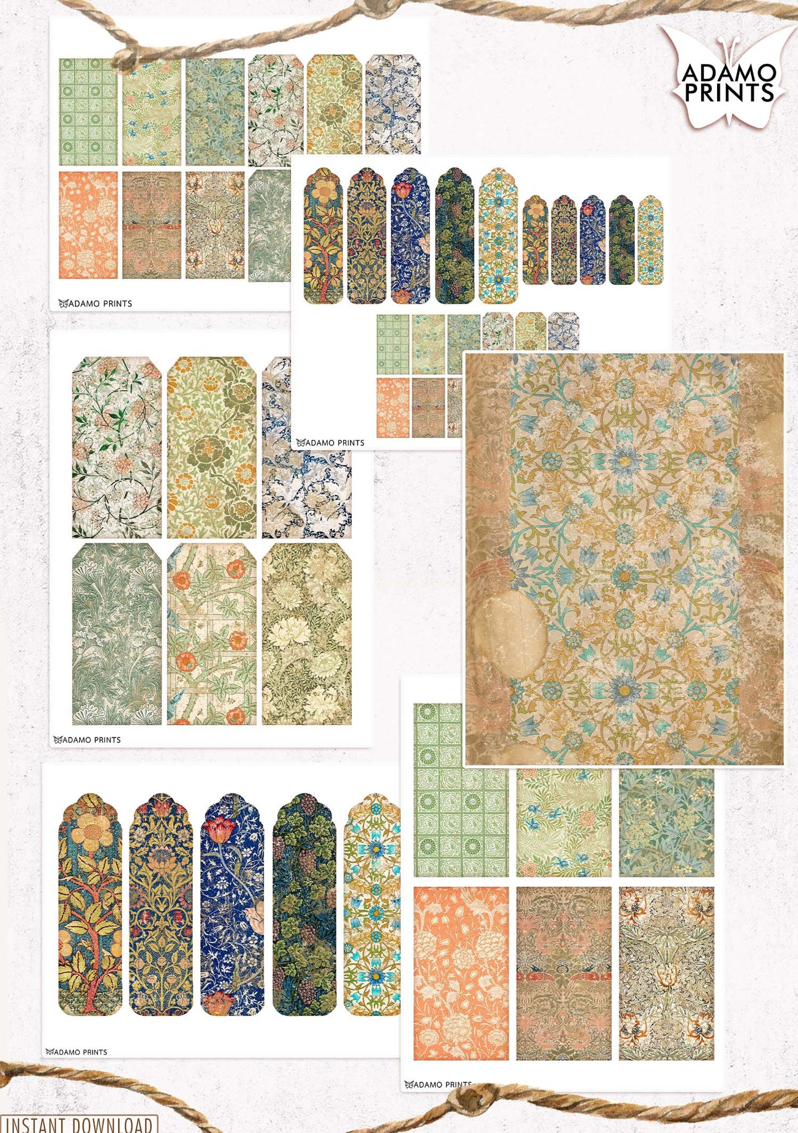 Victorian Grunge Tag Kit Digital Tag Victorian Ephemera | Etsy