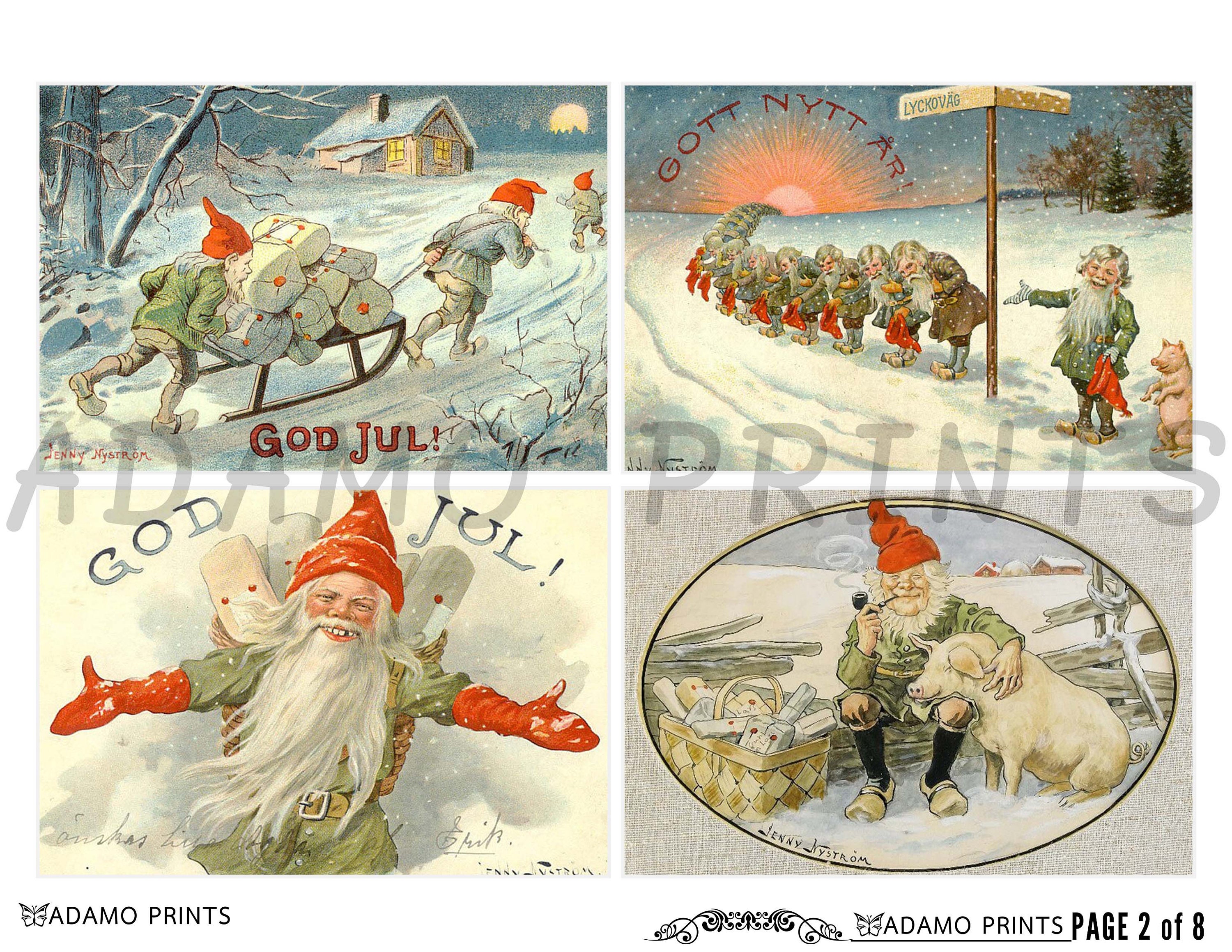 Rare Christmas Card Set1 Digital Images Vintage Art Collage - Etsy
