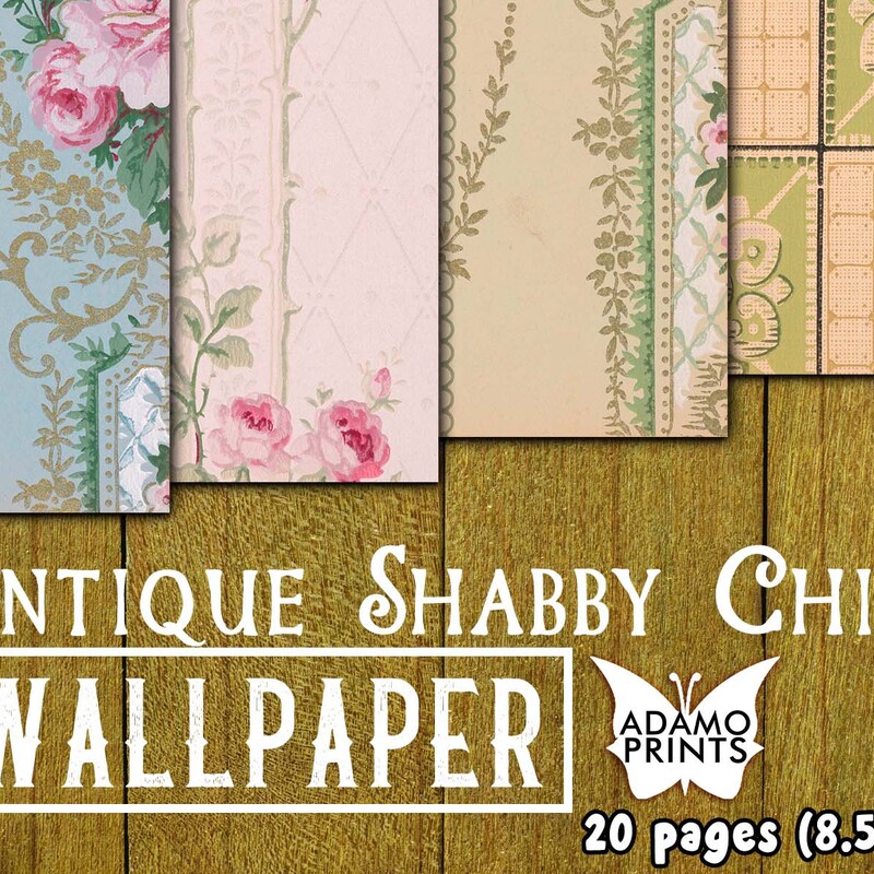 Shabby Chic Wallpaper - Etsy