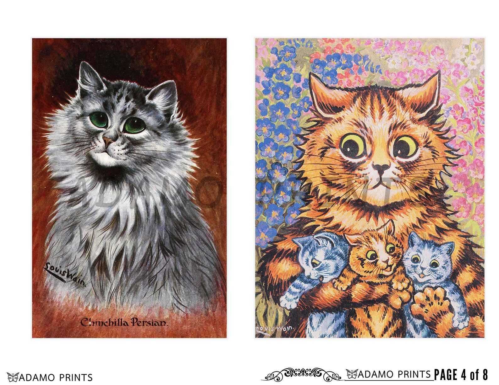 Sassy Cat, Ephemera Kit, Cards, Printable Images, Vintage Art, Classic ...