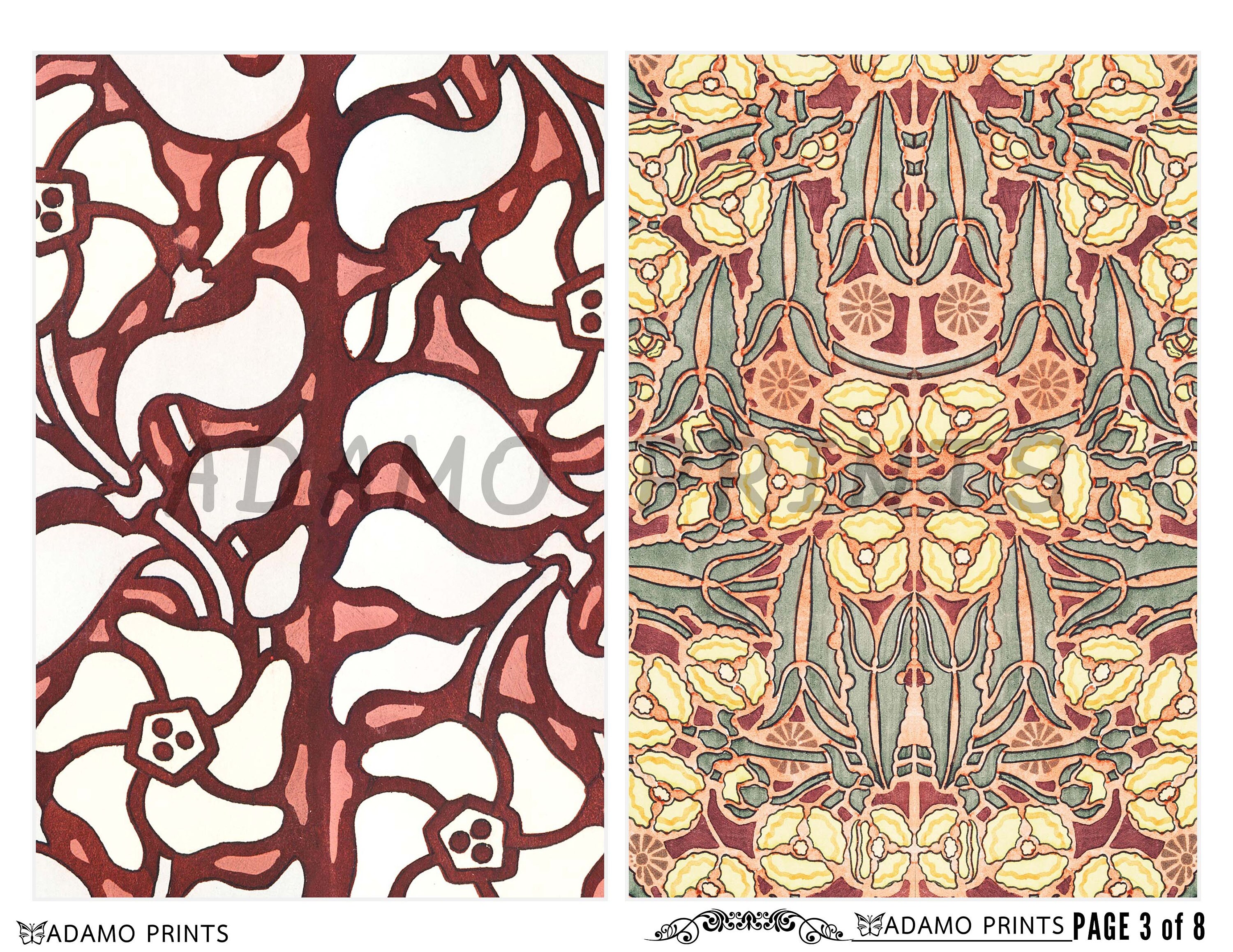 Shades of Red, Wallpaper Digital, Digital Paper, Flower, Antique ...