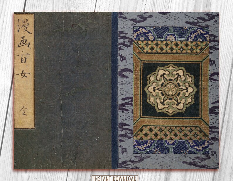 Japanese Cover Book Vintage Book Cover Paper Cover Ephemera - Etsy