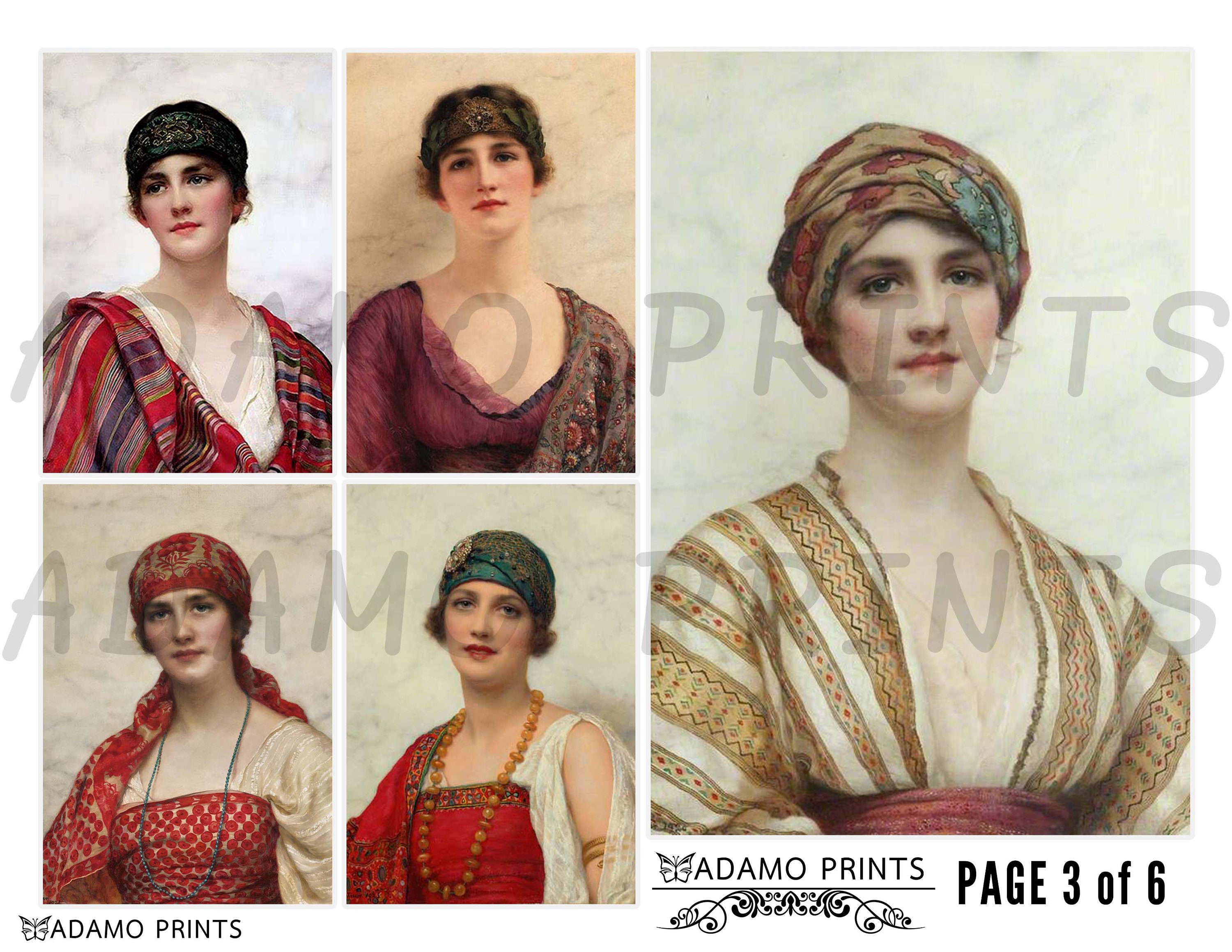 Eastern Beauty Women Digital Ephemera Classic Digital | Etsy