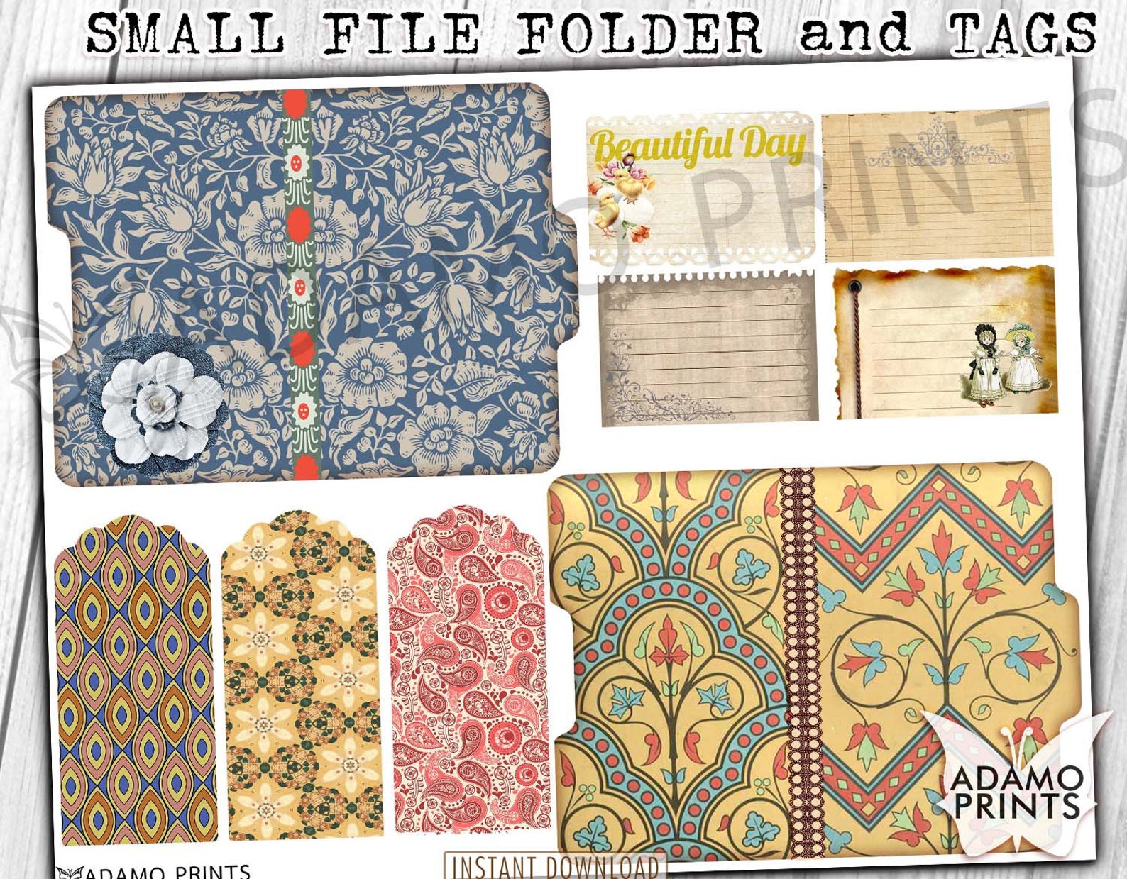 Traveler Planner Victorian Era Journal Kit File Folders | Etsy