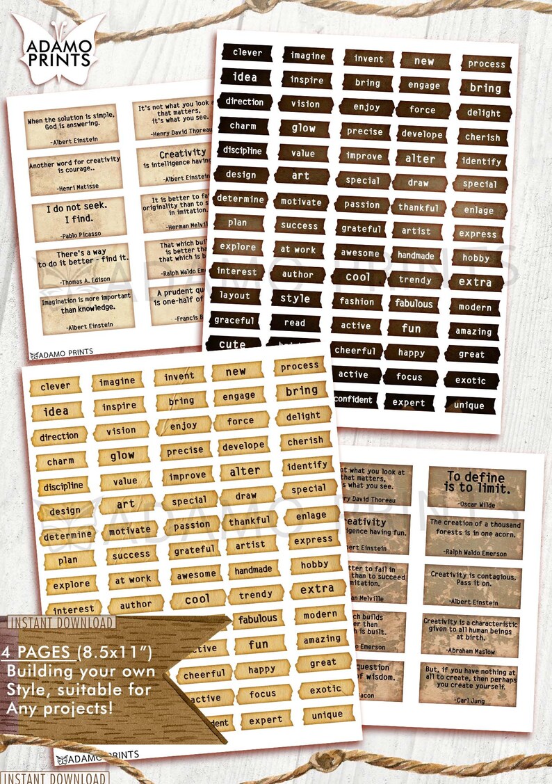 Creative Journal Words, Junk Journaling Words, Journal Prompts, Junk ...