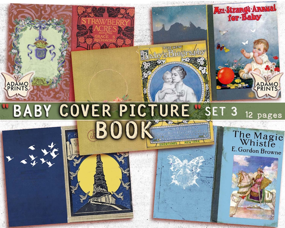 Vintage Baby Book Covers, Ephemera for Junk Journals (digital Images ...