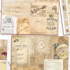 Layered Collage Journal Kit, Journal Page, Journaling Collage Sheets ...