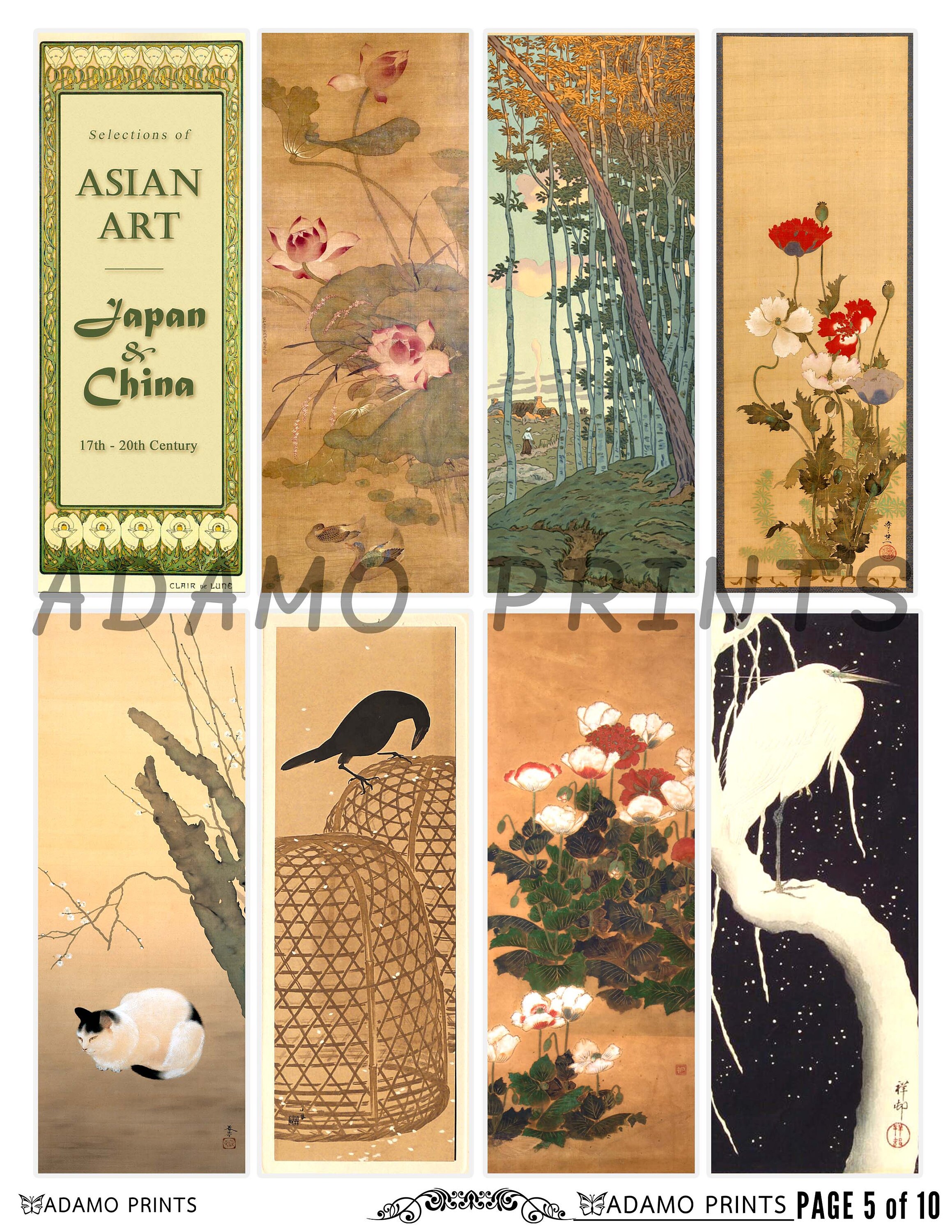Oriental Art Digital Images Printable Images Vintage Art - Etsy