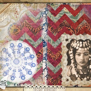 Gypsy Boho Junk Journal Kit, Printable Collage Pages (digital Download ...