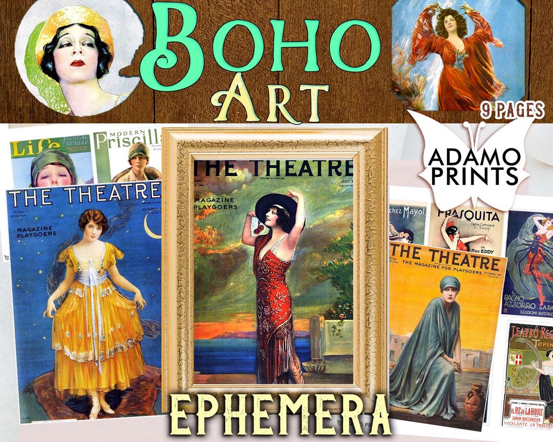 BOHO Art, Bohemian Gypsy, Digital Images, Boho Digital, Digital ...