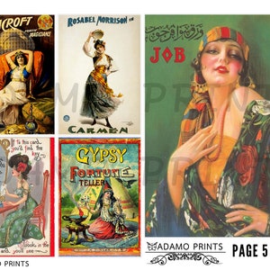 Boho Gypsy, Women Digital, Ephemera Classic, Gypsy, Vintage, Classic ...