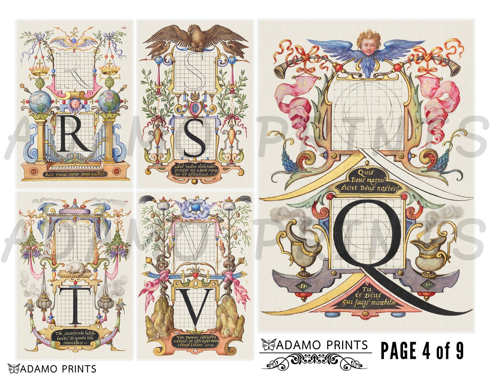 Model Book of Calligraphy Set1 Alphabet Digital Rare Book | Etsy