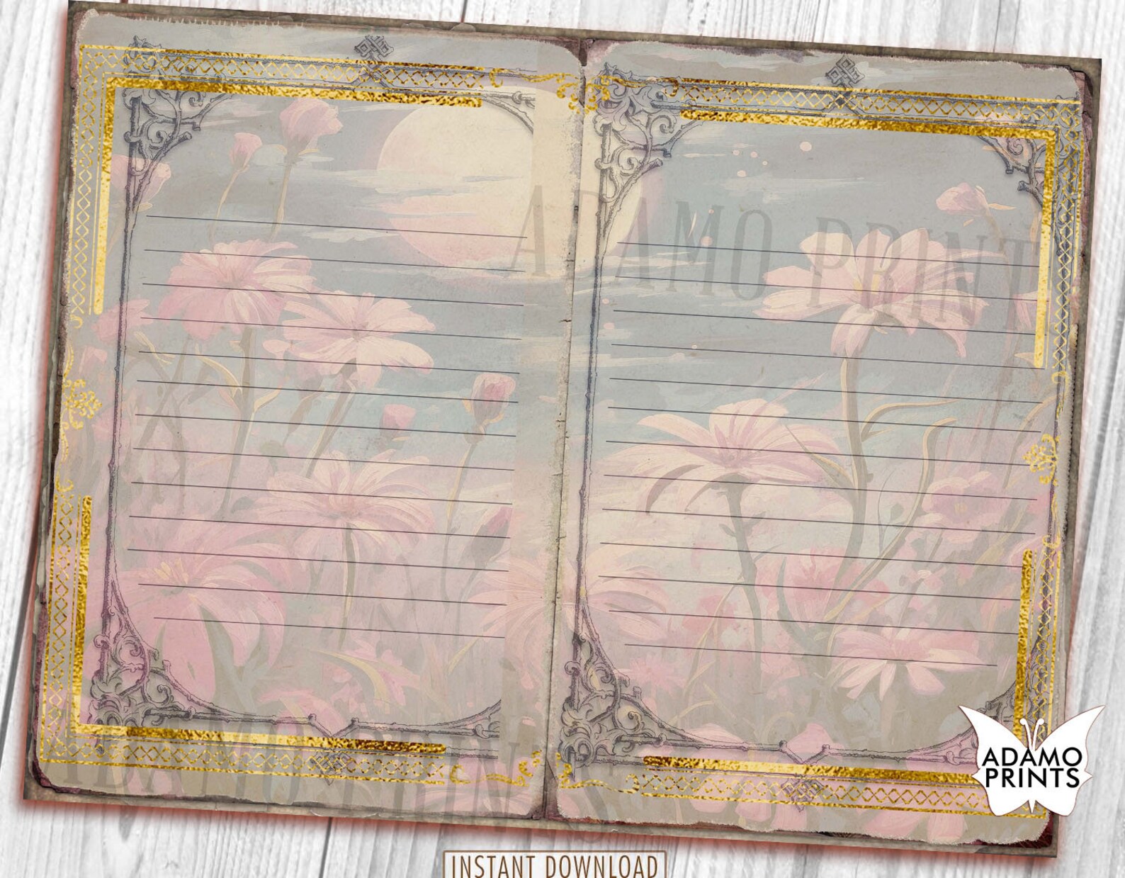 Ancient Goddess Junk Journal Pages, Collage Sheets, Ephemera Moon ...