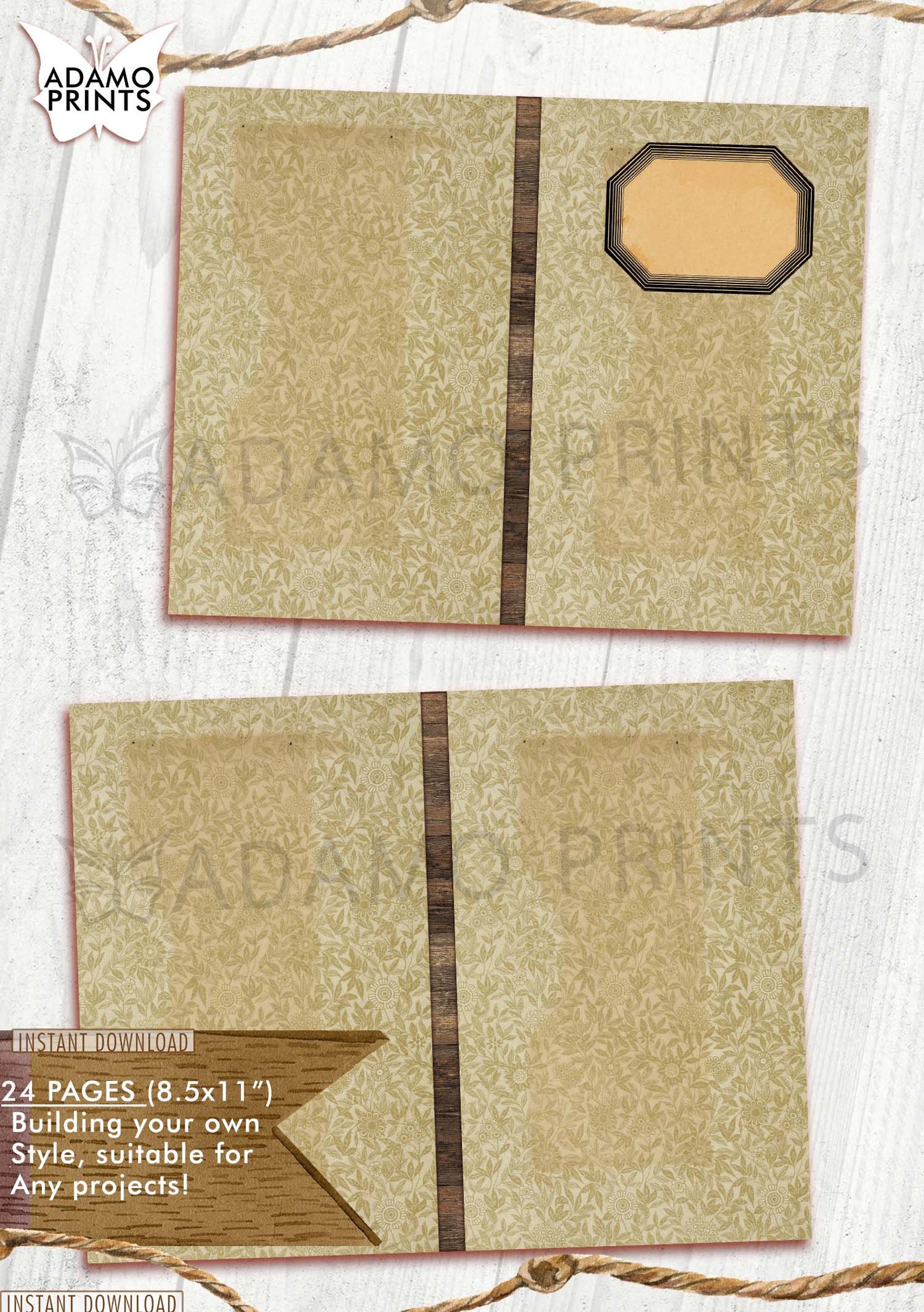 Journal Cover Kit Grunge Green Junk Journal Kit Vintage - Etsy