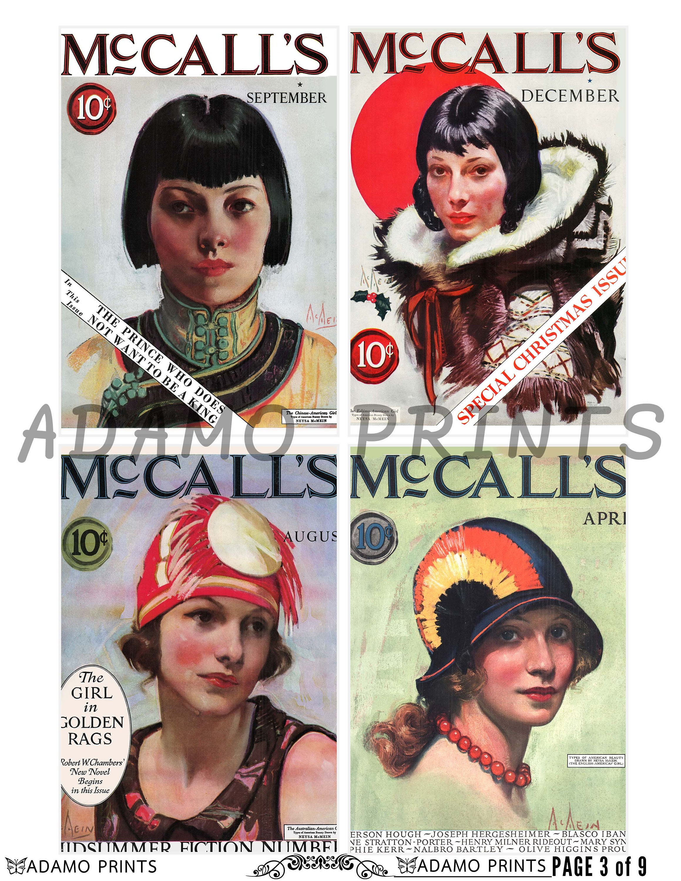 Beautiful Women Cover Set2 Vintage Images Women Digital | Etsy