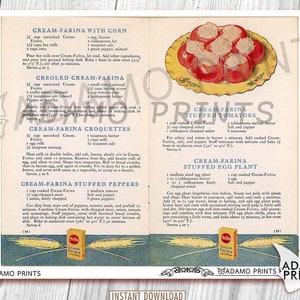 Ancient Food Cookbook, Recipe Digital, Printable Images, Vintage Image ...
