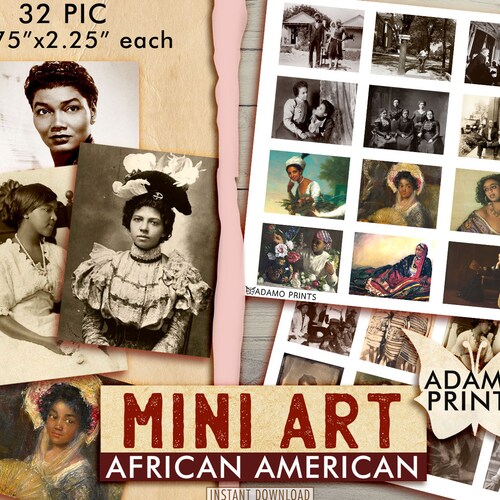 Mini Art Vintage African American Life Printable Images - Etsy