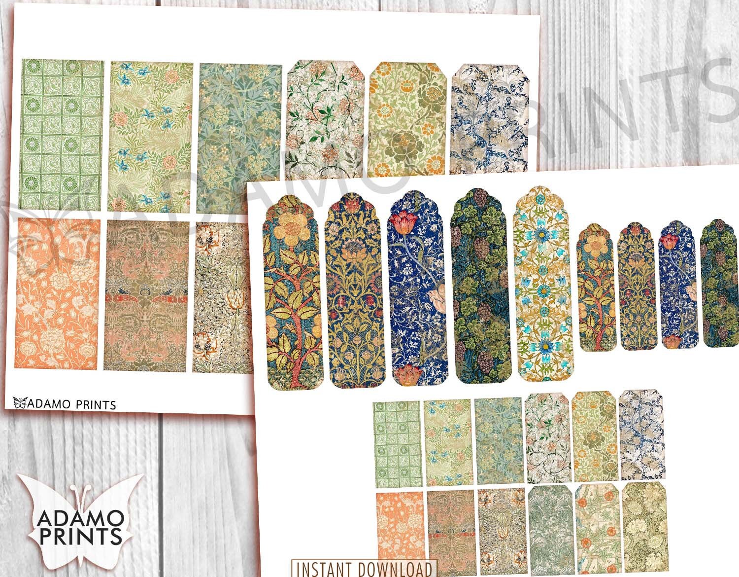 Victorian Grunge Tag Kit Digital Tag Victorian Ephemera | Etsy