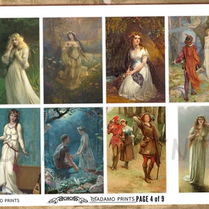 Shakespeare Illustrations, Digital Images, Ephemera Classics, Vintage ...