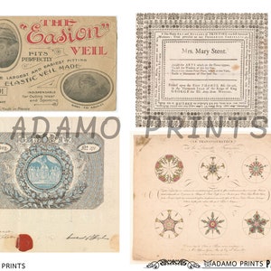 Ephemera Typography Embellishment, Scrapbook, Junk Journaling Digital ...