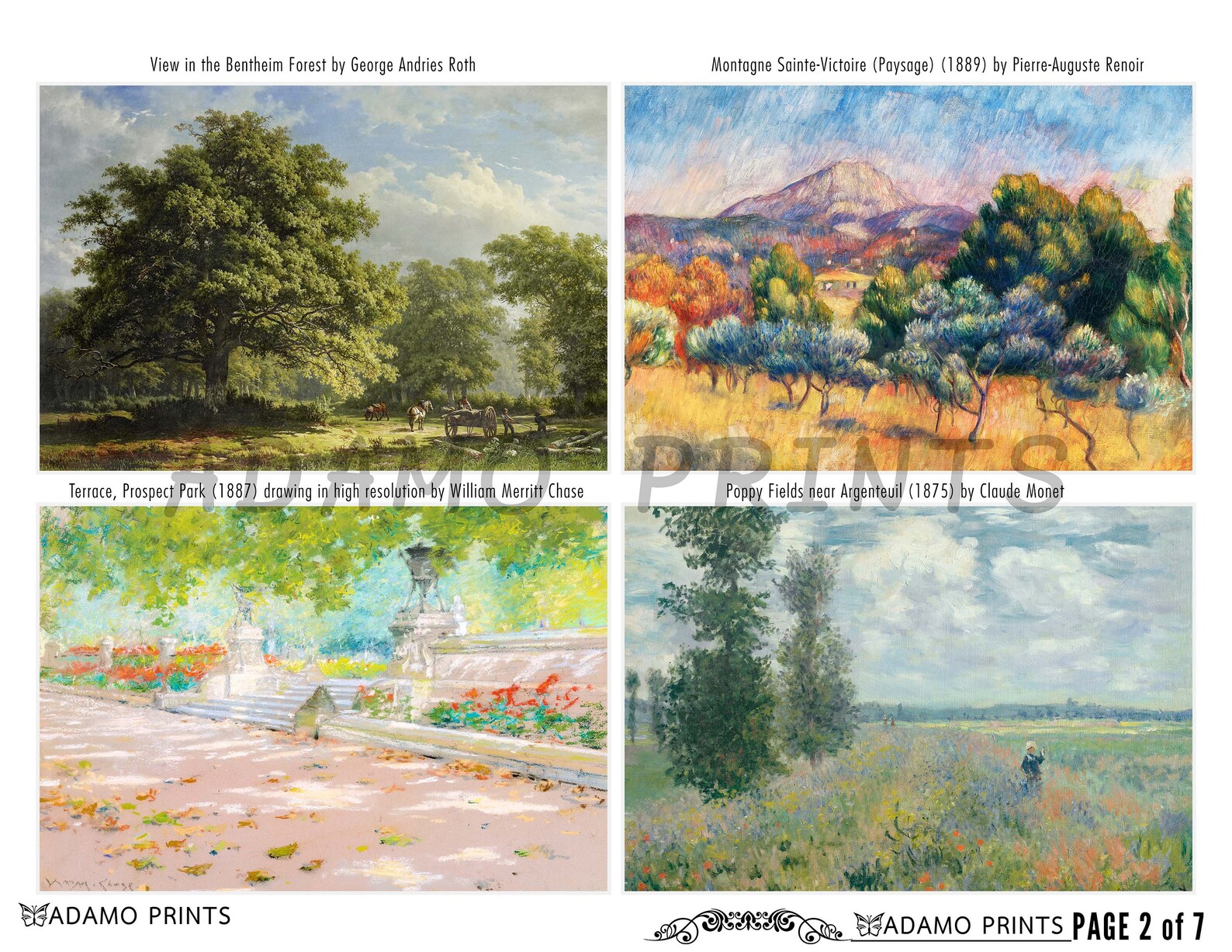 Famous Paintings Set2 Printable Images Cat Dog Monet - Etsy